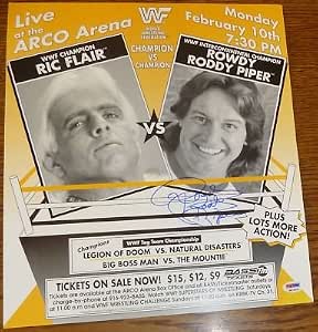 Rowdy Roddy Piper Signed WWF WWE 13x15 Event Poster - PSA/DNA Certified ...