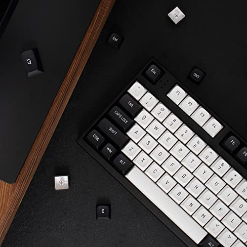Double Shot Keycaps 150 Keys MSA Profile ISO/ANSI Layout Black and ...