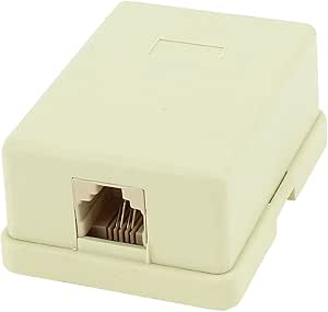 Amazon.com: uxcell Wall Mount Keystone Single Port Telephone Phone ...