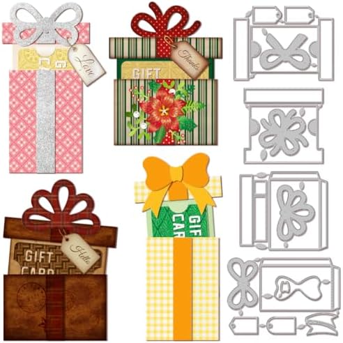 Amazon.com: GLOBLELAND Gift Box Gift Card Holder Cutting Dies for Card ...
