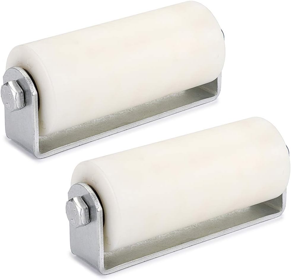 Skelang 6" Slide Gate Guide Roller with Post Welded Bracket, UHMW Hard ...