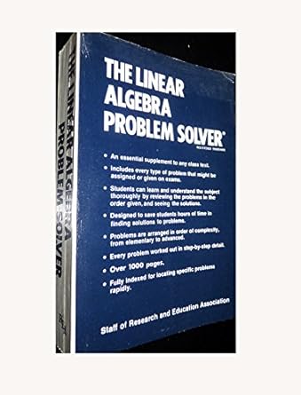 Linear Algebra Problem Solver (Rea Problem Solvers Ser.): Fogiel, M ...