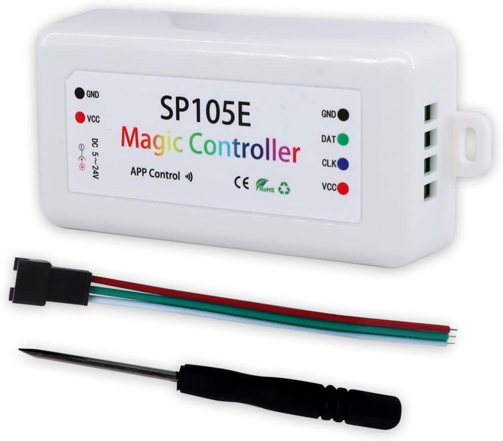 Amazon.com: WS2812B WS2811 Led Controller SP105E Bluetooth App Control ...
