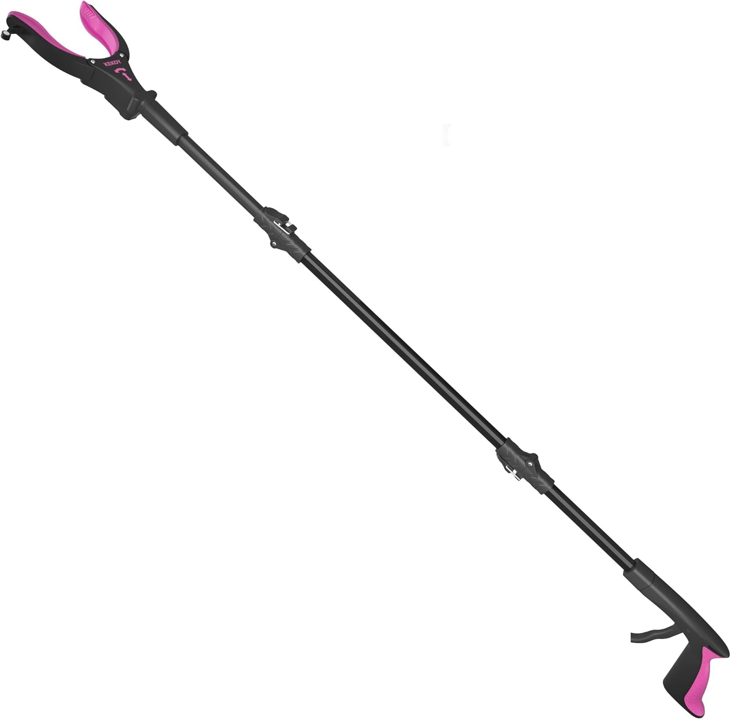 Kekoy 44'' Grabber Reacher Tool with Light, Extra Long Litter Pickers ...