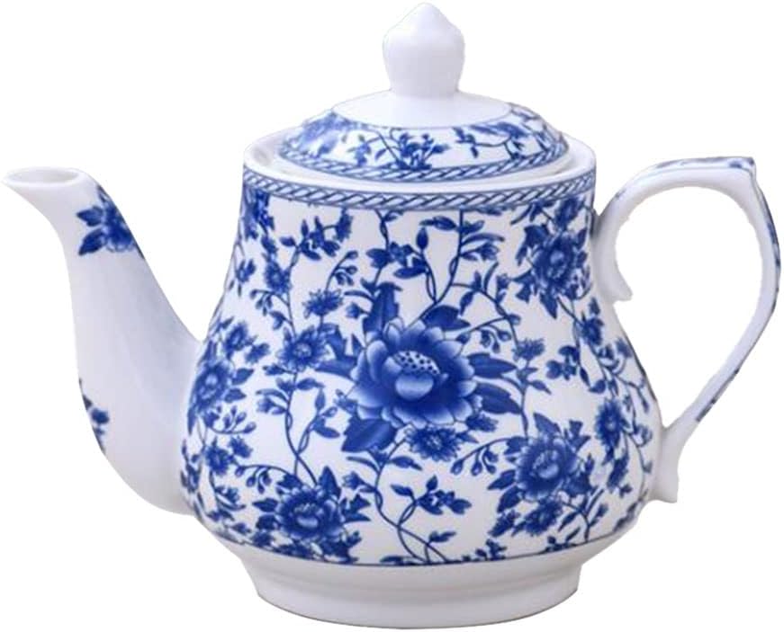 Amazon.com | Large Teapot Blue and White Porcelain Tea Pot 6 Cup Store ...