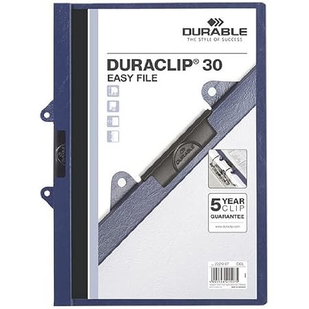 DURACLIP 30 A4 Clip Folder | Holds Up-to 30 Sheets of A4 Paper | Robust ...