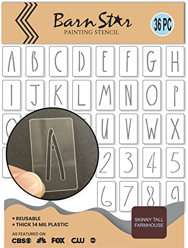 Amazon.com: Skinny Tall Letters Stencil Kit - Paint Your Own Wood Signs ...