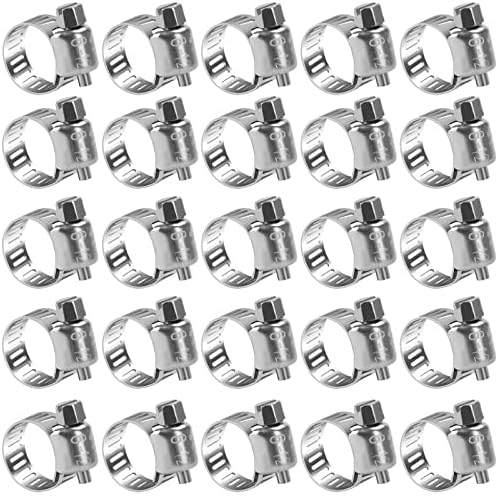 Taolele 10Pcs Hose Clips 6-12mm Jubilee Clips Adjustable 304 Stainless ...