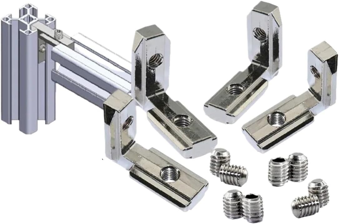 10PCS T Slot L-Shape Aluminum Profile Interior Corner Connector Joint ...