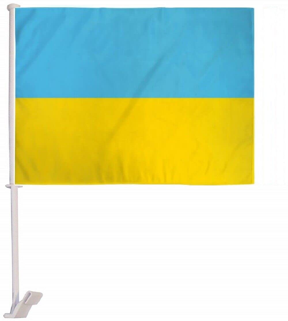 Amazon.com : Ukraine Flag for Car 18x12 (Set of 2) - Ukrainian National ...