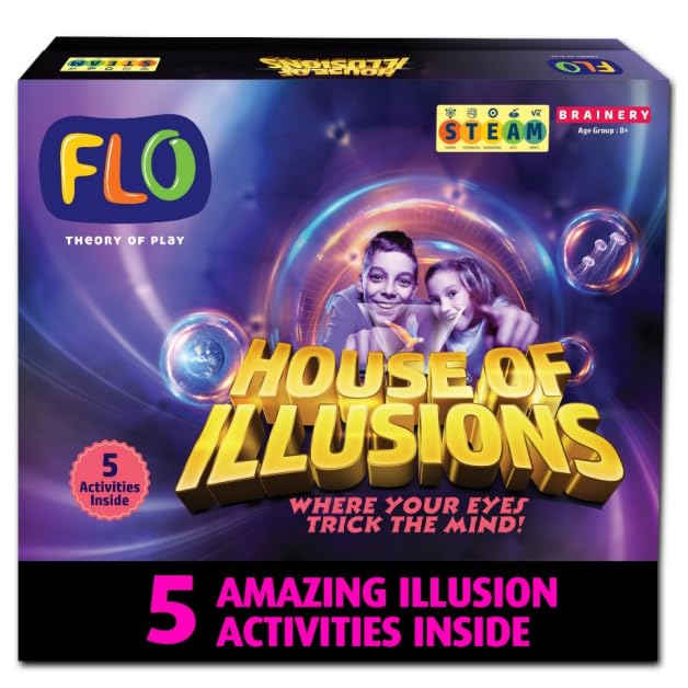 Buy FLO Toys House of Illusions STEM Kit for Kids Age 6+ | 5 Optical ...