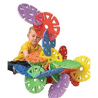 Constructive Playthings Multi-Notched Plastic Builders, Set of 24 ...