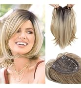 Amazon.com : Fine Plus 12 Inch Layered Synthetic Hair Topper for Women ...