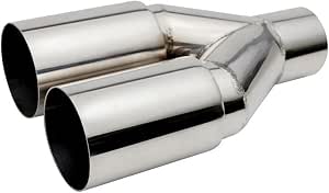 Amazon.co.jp: Muffler Cutter 2.5" Stainless Steel Dual Exhaust Tip 3 ...