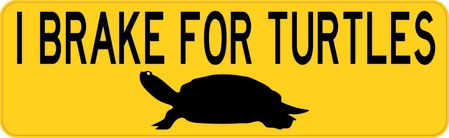 Amazon.com - StickerTalk I Brake for Turtles Vinyl Sticker, 10 inches ...