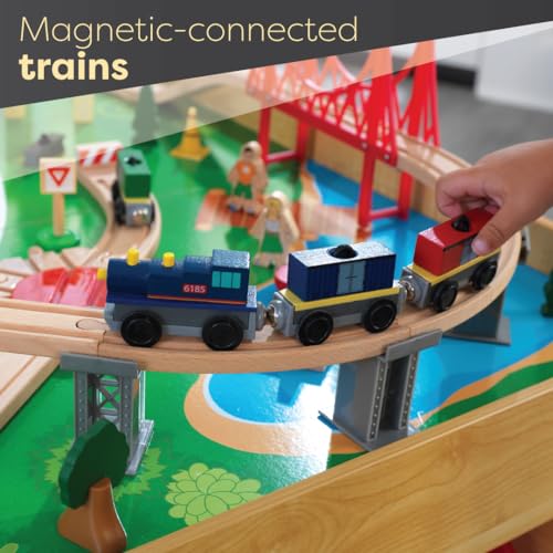 Snapklik.com : KidKraft 17850 Waterfall Mountain Wooden Train Set & Table