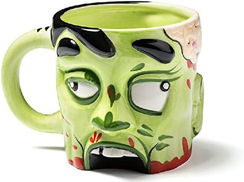 Amazon.com | 9oz Ceramic Zombie Mug Ceramic Shrunken Zombie Head Liquid ...