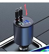 Amazon.com: ROADRESS Retractable Car Charger, 100W 4 in 1 Fast Car ...