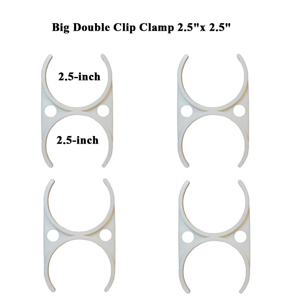 Buy Clip Clamp Bracket Reverse Osmosis RO Housing (4, Double Clip Clamp ...