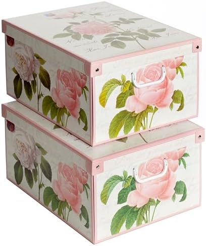 Lavatelli Collection Rose, decorative storage box, cardboard storage ...