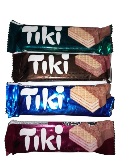 Amazon.com : Charles TIKI Chocolate Coated Wafer with Cream Filling ...