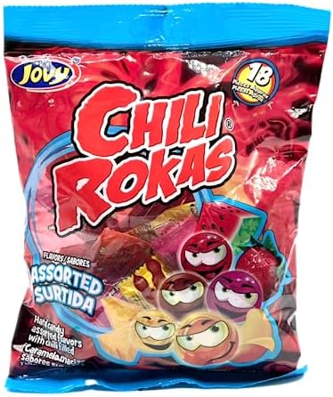 Amazon.com : Chili Rokas, Hard Candy Assorted Flavors, Chili Filled ...