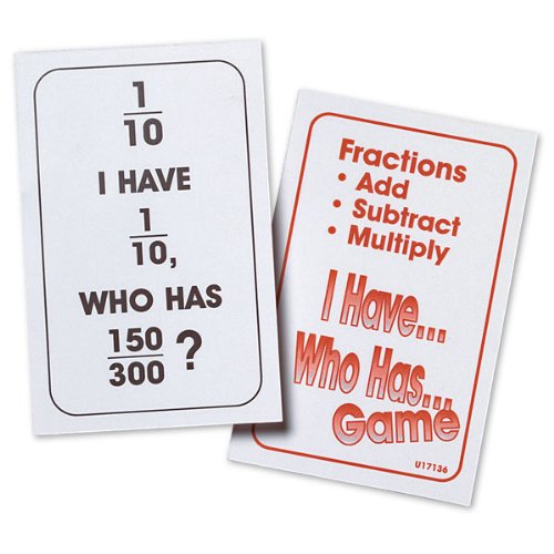 Amazon.com: Nasco TB21482T I Have.? Who Has. Simplifying Fractions Card ...