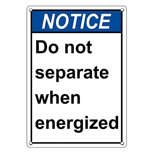 Amazon.com: Weatherproof Plastic Vertical ANSI Notice Do Not Separate ...