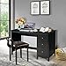 Amazon.com: SILKYDRY Black Computer Desk with Drawers, 48’’ x 20’’ x 29 ...