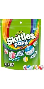 Amazon.com: SKITTLES POP'd Originals Freeze Dried Candy, 5.5 Oz ...