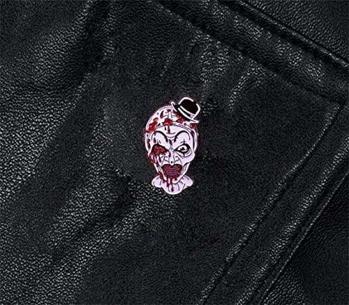 Amazon.com: Terrifier Art the Clown enamel pin bloody horror pin ...