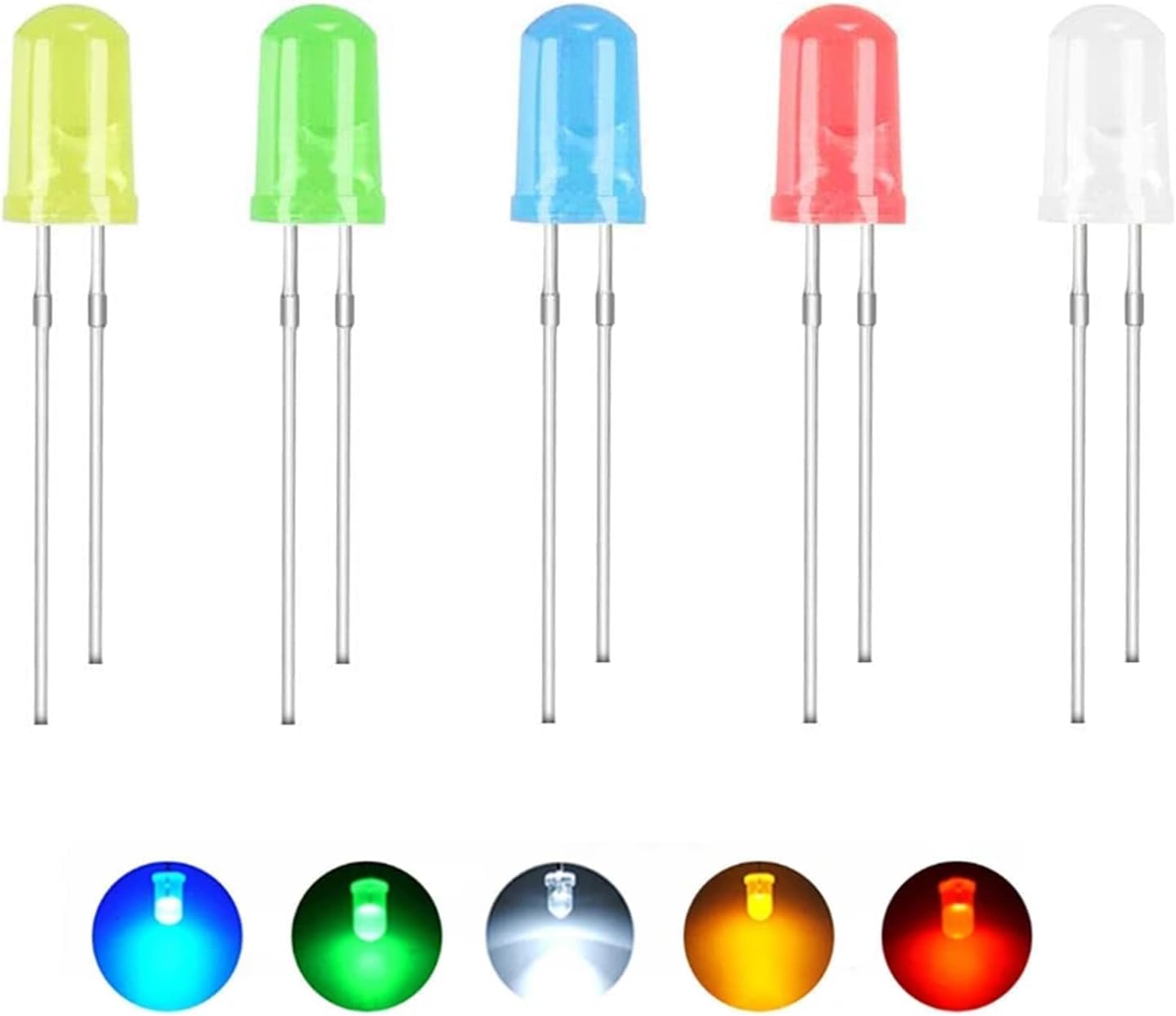 Amazon.com: Thsinde 125Pcs 3mm LED Diode Light Emitting Diode ...