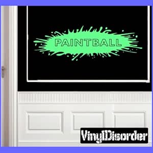 Amazon.com: Vinyl Disorder paintballMC015 Paintball Text Paint Splatter ...