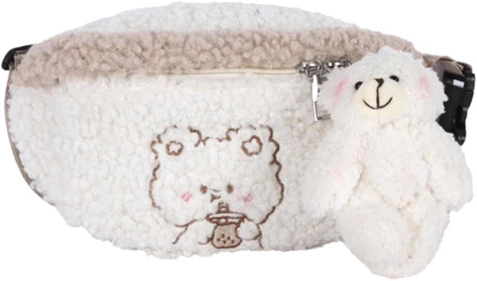 Amazon.com: PACKOVE Plush Fanny Pack Cute Waist Bag Plush Waist Bag ...