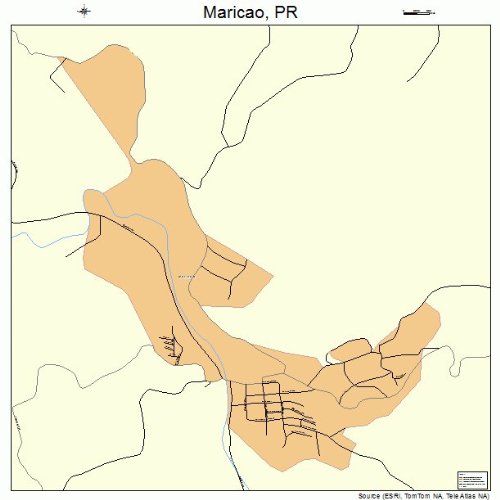 Amazon.com: Large Street & Road Map of Maricao, Puerto Rico PR ...