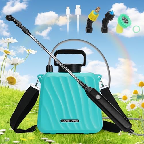 Amazon.com : Battery Powered Sprayer, 1.35 Gallon Electric Cordless ...