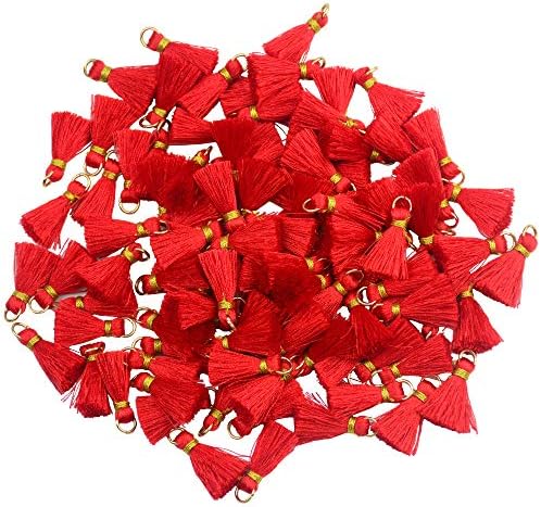 Amazon.com: 100 pcs Multi-Colors Mini Tiny Handmade Craft Tassels with ...