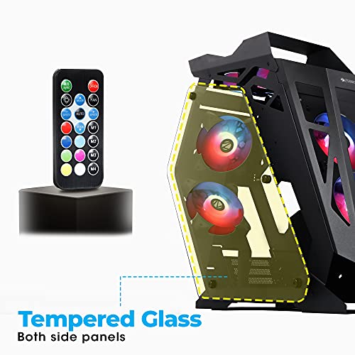 ZEBRONICS ZEB-947B Valhalla Computer case /Gaming Chassis, Supports ...