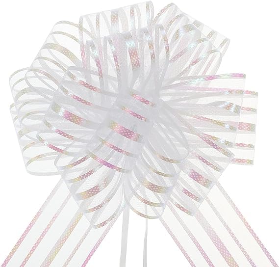 ProKart Premium Large Size Organza Pull Bow Flower Ribbon for Gift Wrap ...