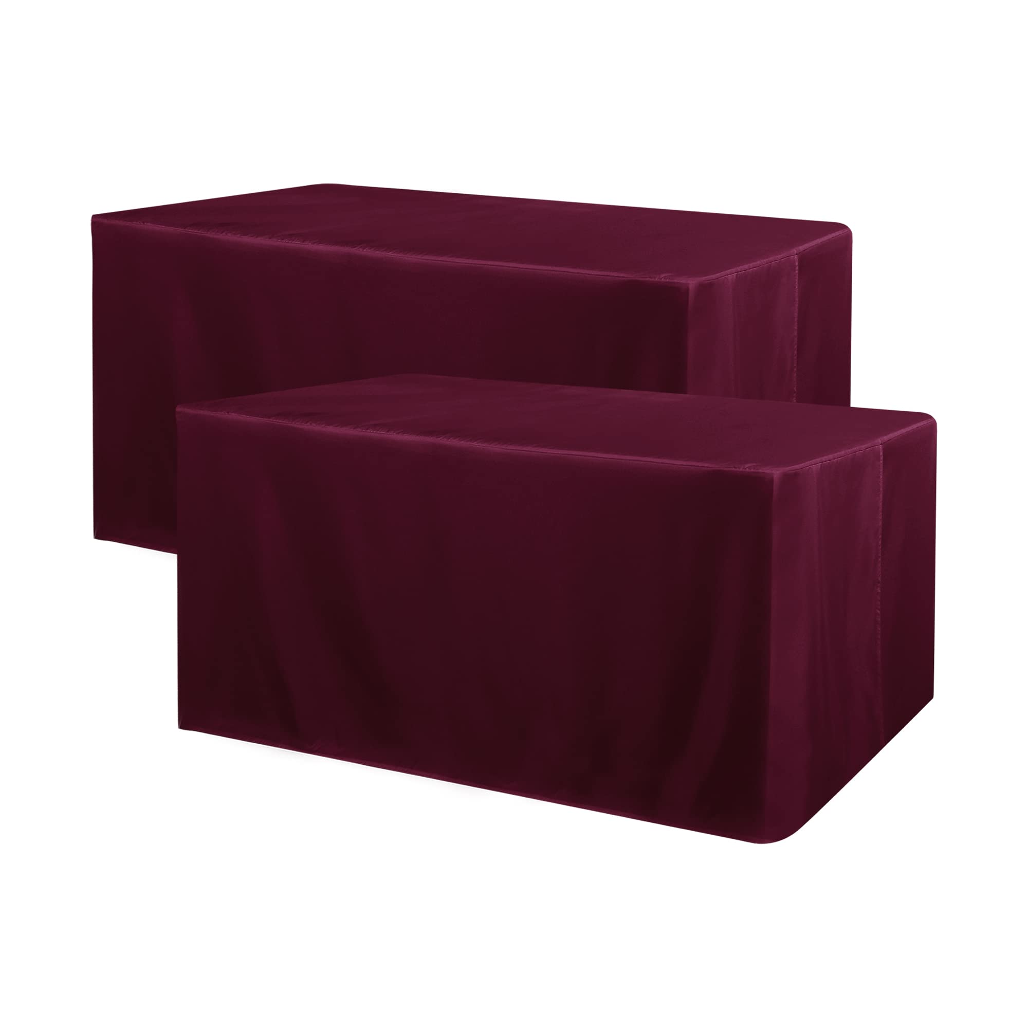 Obstal 2 Pack Fitted Table Covers for 8 Foot Tables - Water Resistant ...