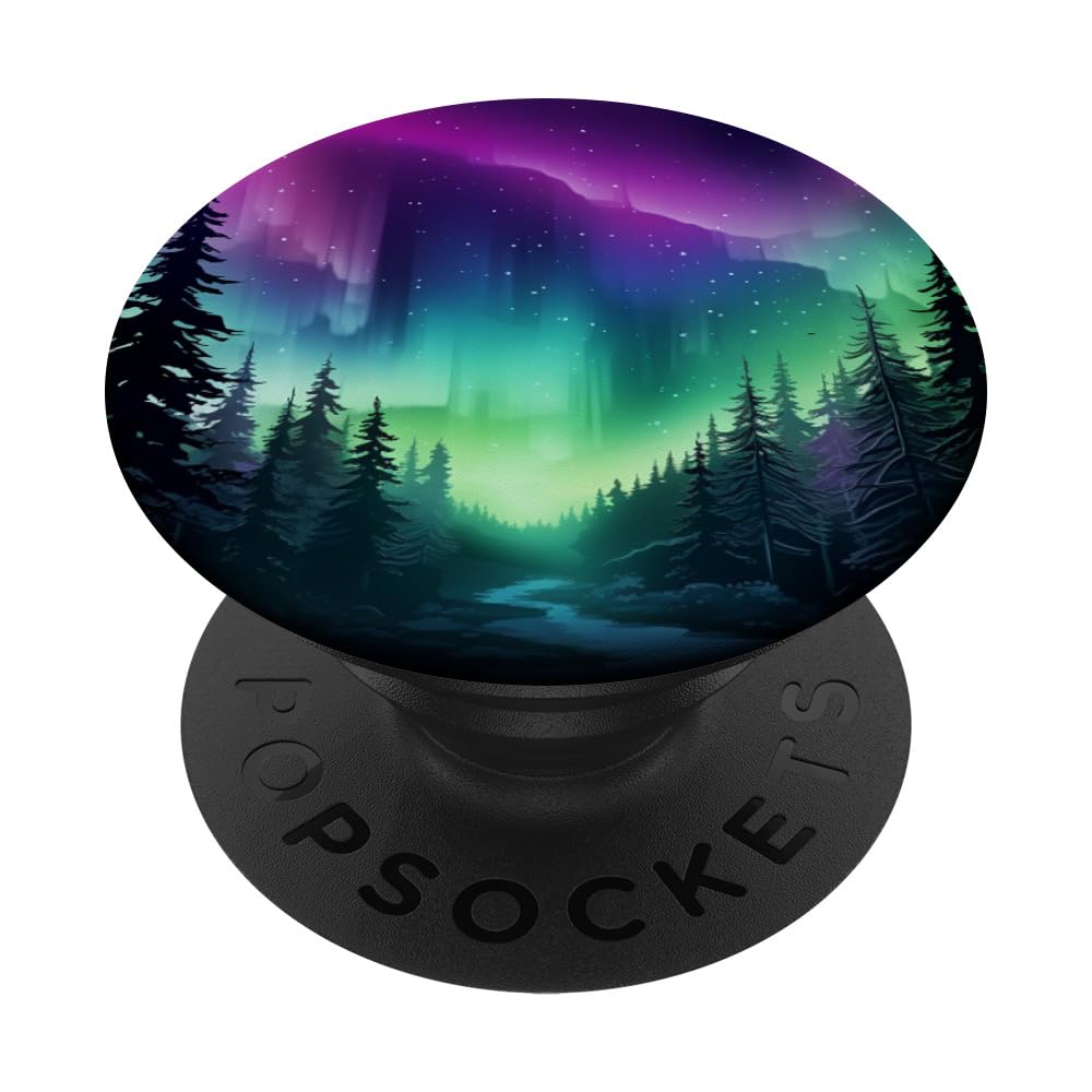 Amazon.com: Aurora Borealis Dark Sky Nature Light Display PopSockets ...