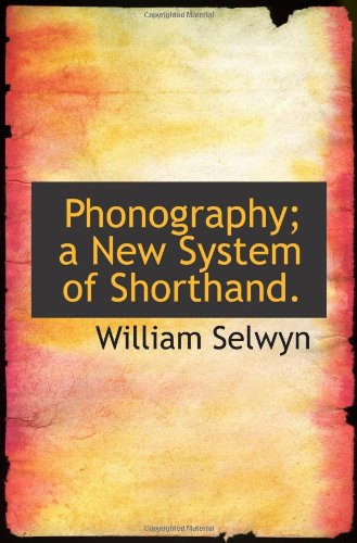Amazon.com: Phonography; a New System of Shorthand.: 9781113250247 ...