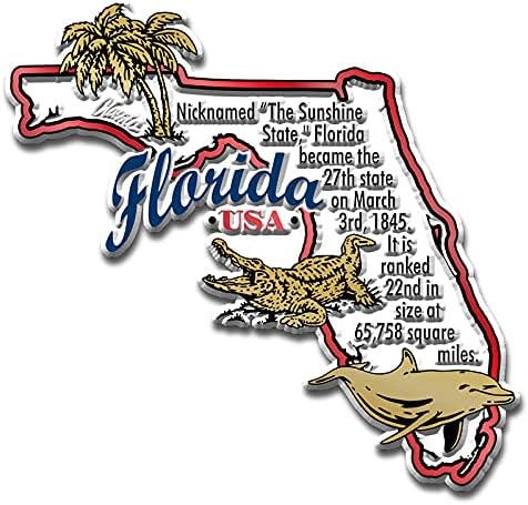 Amazon.com: Florida Information State Magnet by Classic Magnets, 3.4" x ...
