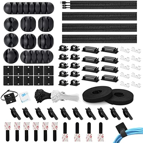 Cable Clips Cord Management Organizer, 3 Packs Silicone Adhesive Hooks ...