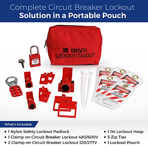 Brady Breaker Lockout Tagout Electrical Loto Kit. 120/277V to 480/600V ...