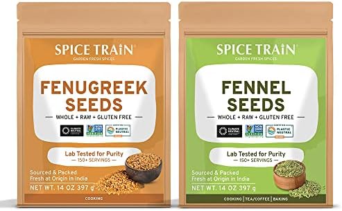 Amazon.com : SPICE TRAIN, Fenugreek Seeds (397g) + Fennel : Grocery ...
