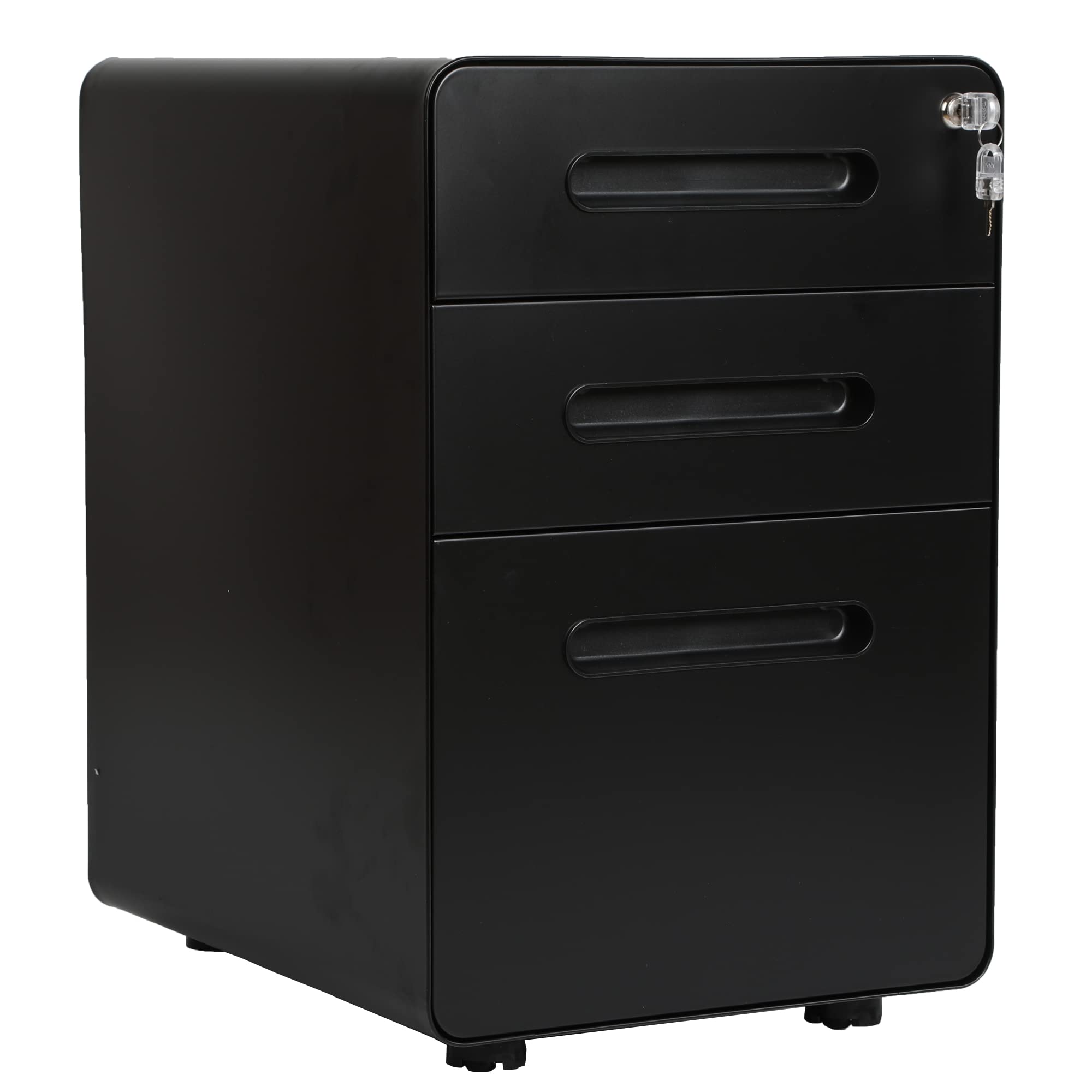 YITAHOME 3-Drawer Metal Mobile File Cabinet, Rolling Filing Cabinet ...