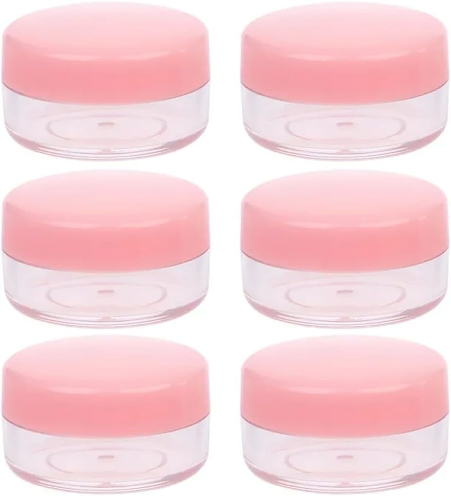 CPJ Empty Sample Pots,Travel Pots,6 Pcs Empty Plastic Cosmetic Jars ...