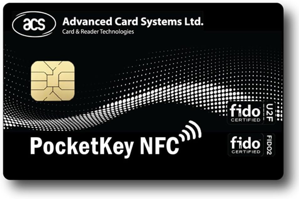 Amazon.com: ACS Pocketkey+ FIDO2 Security Key NFC Card (FIDO, FIDO2 ...