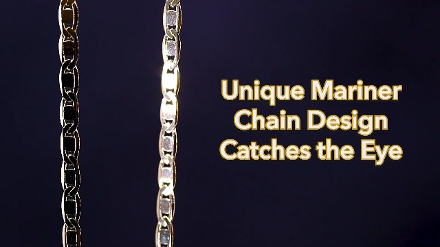 Watch 10K Yellow Gold Mariner Chain Necklace on Amazon Live